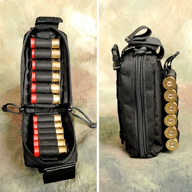 Detachable Shotshell Carrier Pouch Black - WOODLAND ARMORY